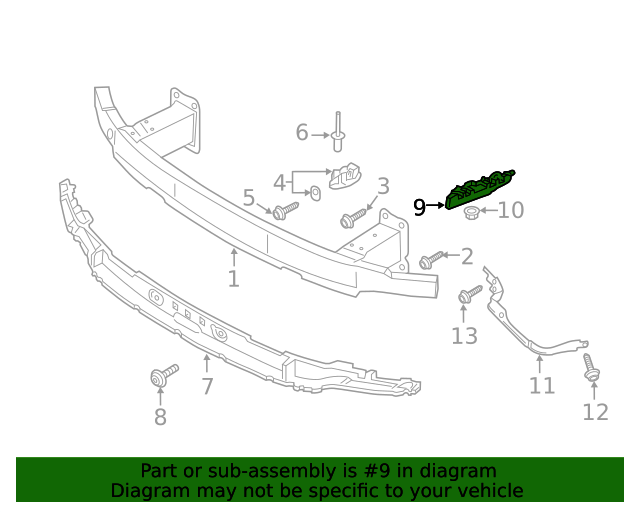 2019-2023 Audi Bumper Guide 4K8-807-284-B | Audi USA Parts