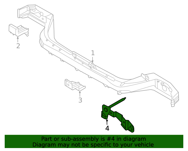 86641-CW000 - Bumper Impact Bar Brace 2022-2023 Hyundai Tucson ...