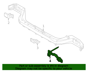 86642-CW000 - Bumper Impact Bar Brace 2022-2023 Hyundai Tucson ...