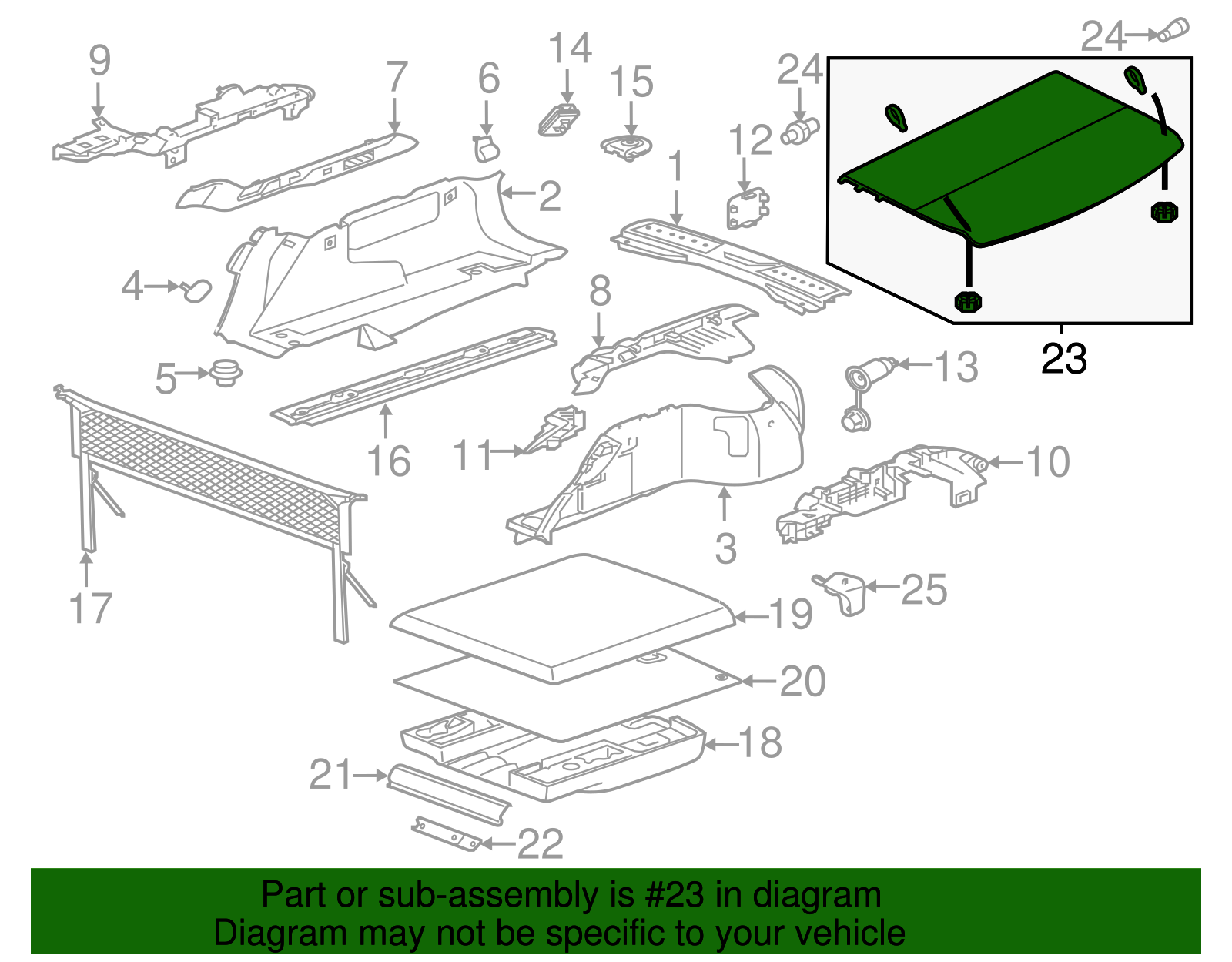 2017-2023 Jaguar F-Pace Cargo Cover T4A13461PVJ | Jaguar OEM Parts Online