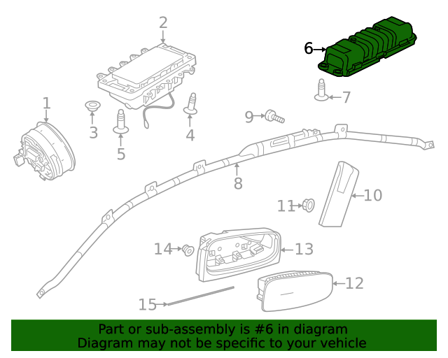 2020-2023 Mercedes-Benz Knee Air Bag 247-860-30-00-9051 | MB OEM Parts