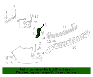 2019-2025 Chevrolet Blazer Rear Bumper Lower Fascia Bracket 42443599 GM ...