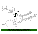 2019-2025 Chevrolet Blazer Rear Bumper Lower Fascia Bracket 42443599 GM ...