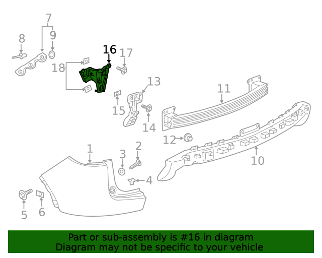 2019-2024 Chevrolet Blazer Rear Driver Side Bumper Fascia Tail Lamp ...