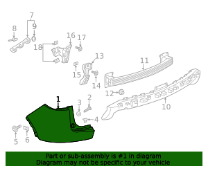 2019-2025 Chevrolet Blazer Rear Passenger Side Upper Bumper Cover ...