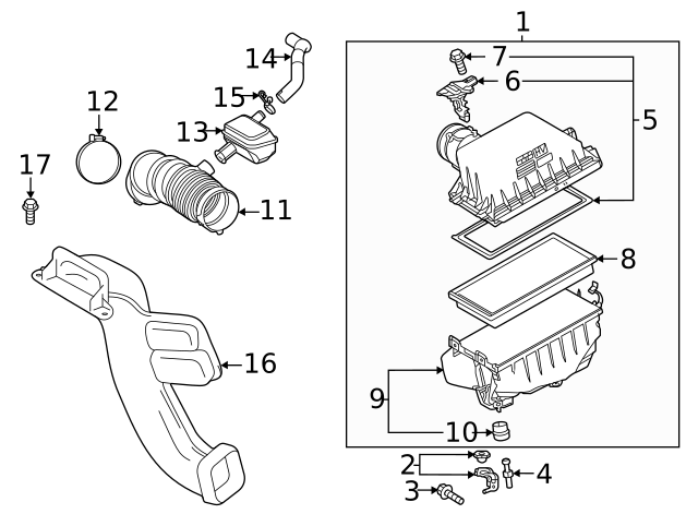 2020-2022 Toyota Engine Air Intake Resonator 17893-F0230 | Toyota Parts ...
