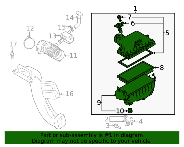 17700-F0270 - Air Cleaner Assembly 2022-2024 Toyota | Longo Toyota Parts