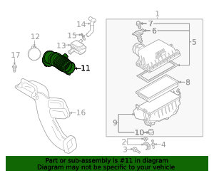 17881-F0160 - Air Hose - 2020-2022 Toyota | OEM Genuine Toyota Parts