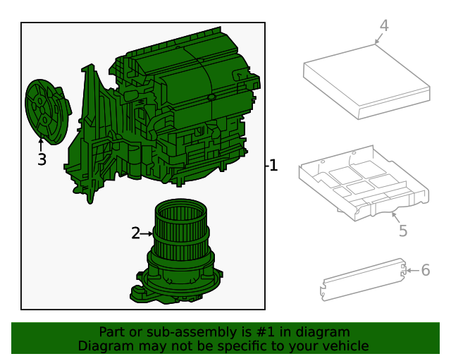 87130-06411 - Blower Assembly 2024 Toyota Highlander | Longo Toyota Parts