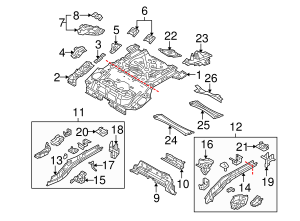 BP4K-54-93ZC - Cross-Member Extension 2004-2013 Mazda 3 | Florida Mazda ...