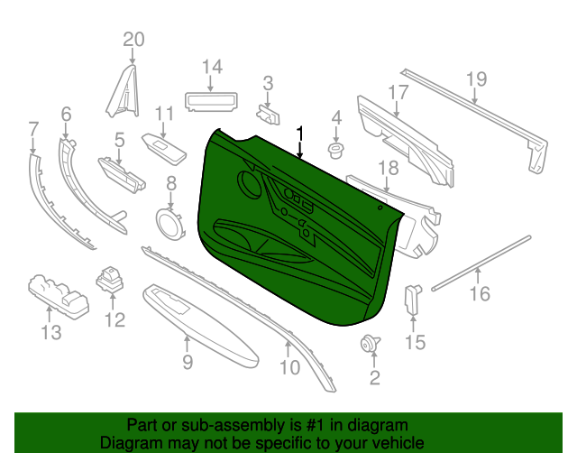 Genuine BMW 51-41-7-389-497 | Door Trim Panel | FREE Shipping on Most ...