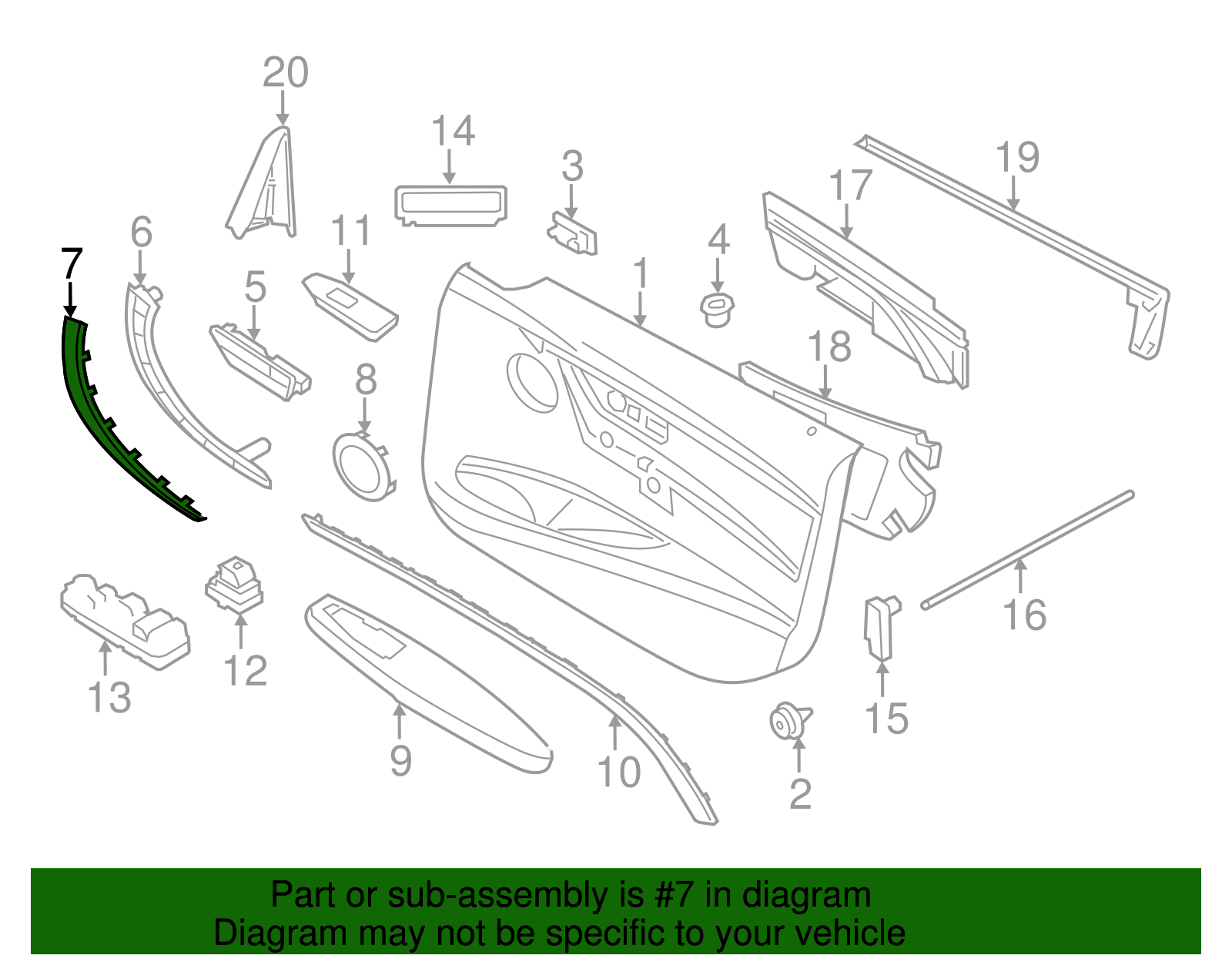 51417260079 - 2012-2020 BMW Handle Molding (51-41-7-260-079) | BMW of ...