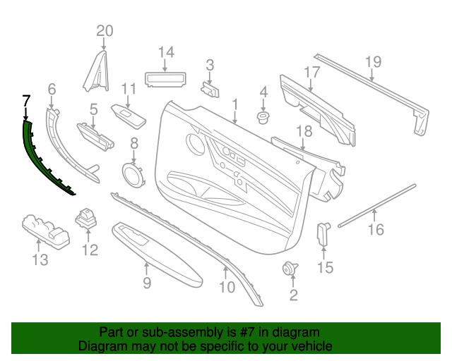 51418064048 - 2017-2019 BMW Handle Molding (51-41-8-064-048) | BMW of ...