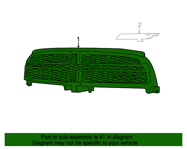 2012-2014 Dodge Charger Grille Surround 68142922AA | Mopar Wholesale
