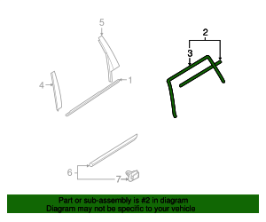 2008-2016 Volvo Upper Molding - Driver's Side (LH) 31301878 ...
