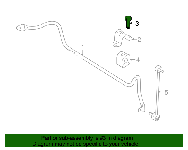2010-2013 Mazda 3 Stabilizer Bar Bolt 9YA0-21-440 | TascaParts.com
