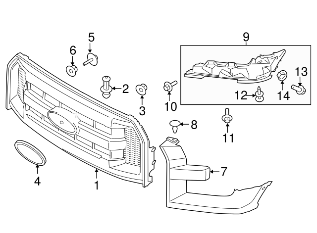 FL3Z-8200-AA 2015-2017 Ford F-150 Grille | Fairway Ford Parts