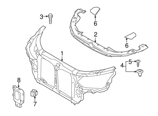2009-2014 Hyundai Genesis Carrier Assembly Front End Module 64101-3M011 ...