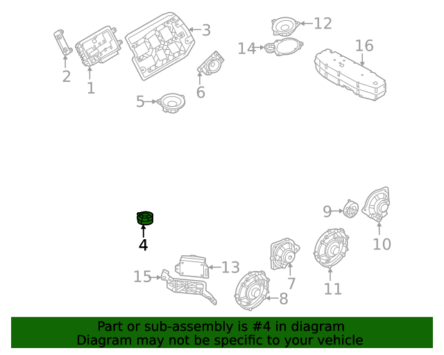2022-2024 Audi Speaker 971-035-412 | AutoNationParts.com