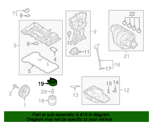 Genuine Oil Cooler for 2016-2019 Hyundai Sonata | Part# 26410-2E010 ...