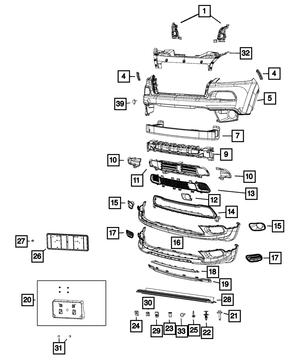 2014-2018 Jeep Cherokee Fascia Applique 68210024AC | My Mopar Parts