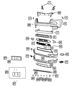 2014-2018 Jeep Cherokee Front Lower Fascia 68203213AB | Mopar eStore