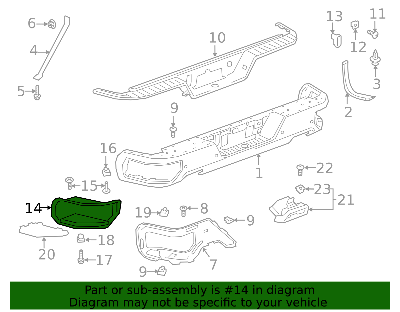 2019-2024 GM Bumper Step Pad Bracket 84227860 GM | GMPartsDirect.com