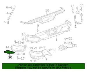 2019-2025 GM Bumper Step Pad 84227859 GM | GMPartsDirect.com