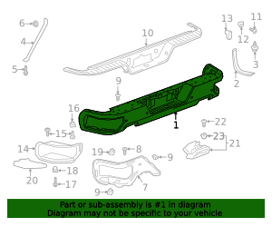 2019-2025 GM Rear Bumper Impact Bar 84564755 GM | GMPartsDirect.com