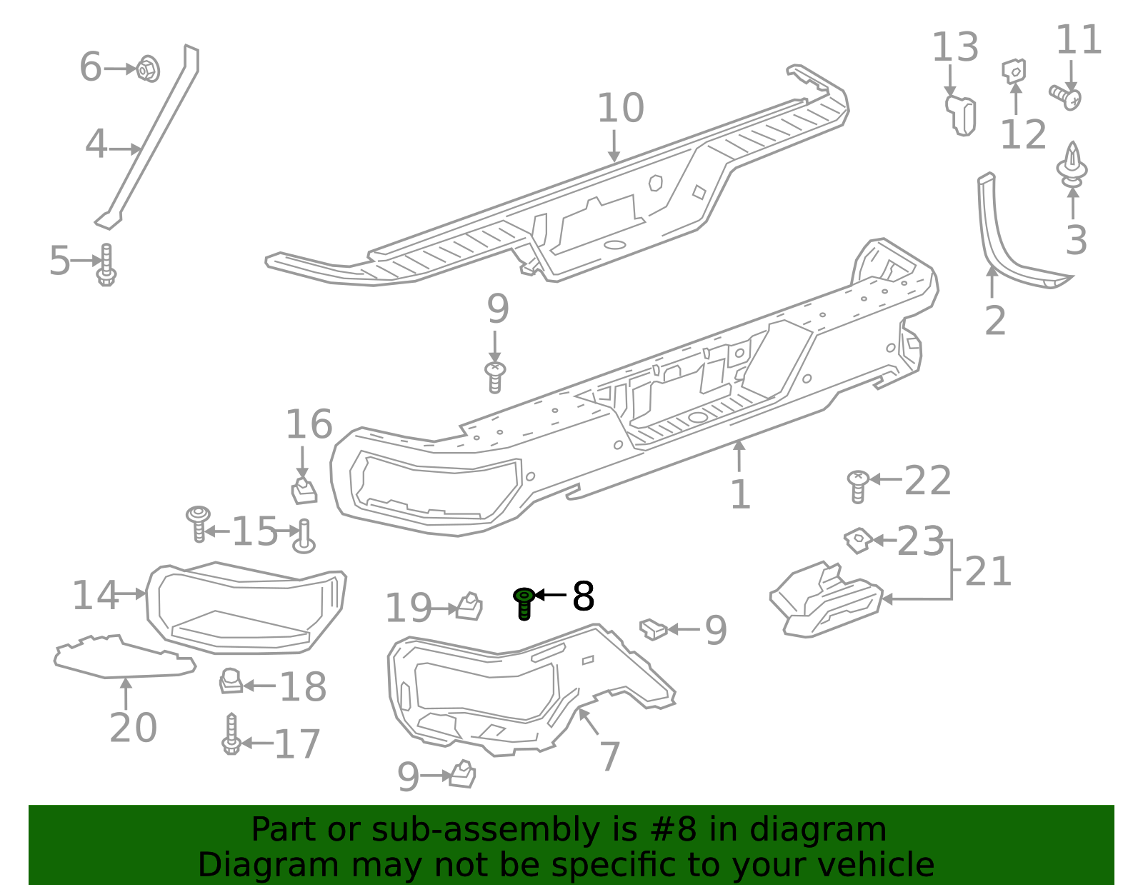 2019-2025 GM M8x1.25x27mm Multi-Purpose Bolt 11601915 GM ...