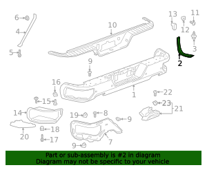 2019-2021 GM Primed Rear Bumper Impact Bar 84574364 | GMPartsDirect.com