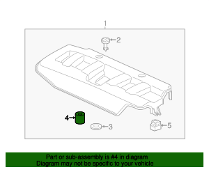 17125-RFE-000 - Engine Cover Rubber Mount 2012 Honda Civic | Honda ...