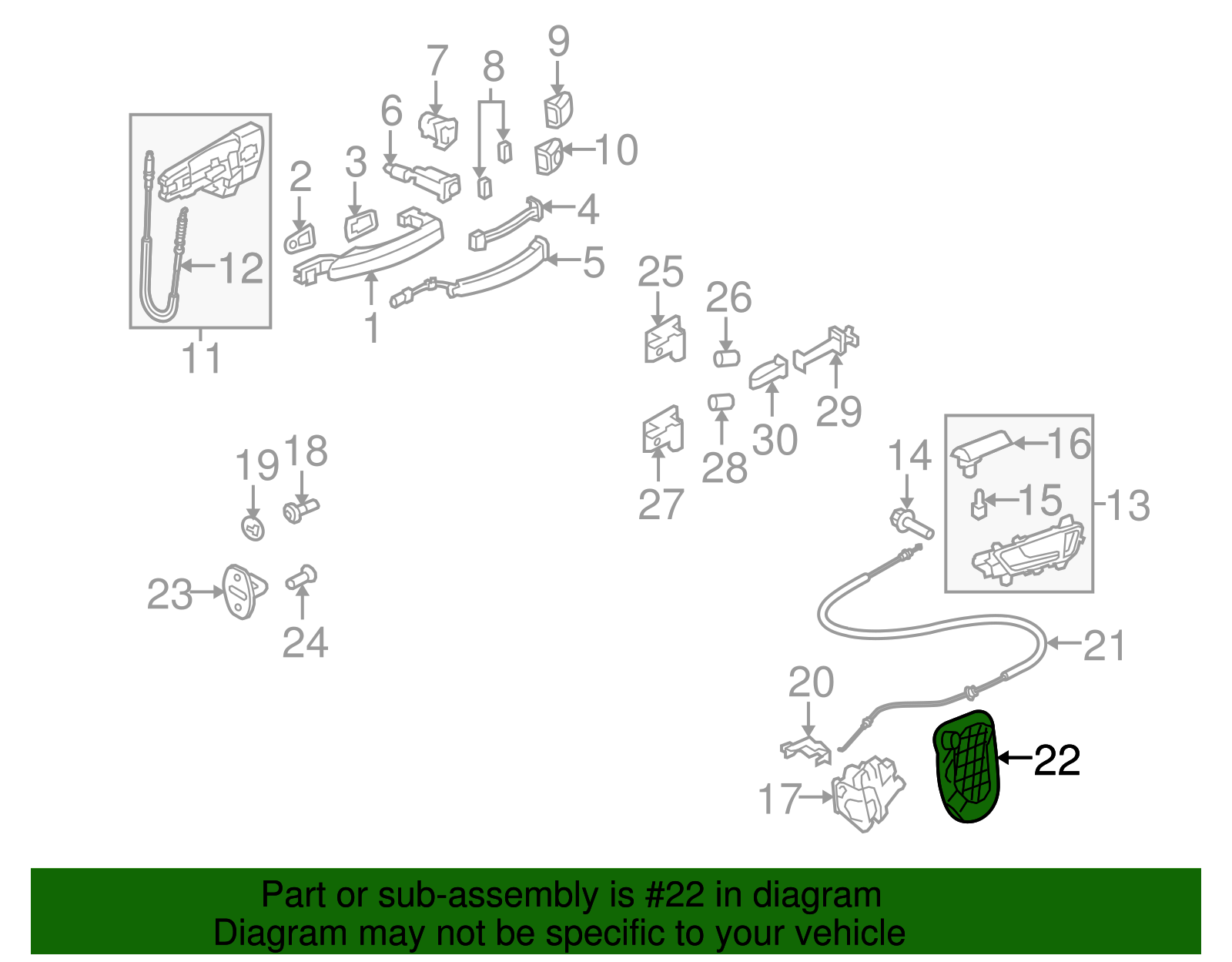 8K0-837-915-C - Door Access Cover 2009-2016 Audi | AutoNation Parts