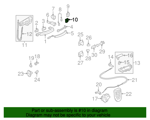 2008-2017 Audi Cylinder Bezel 8T0-837-879-GRU | Genuine Audi Parts