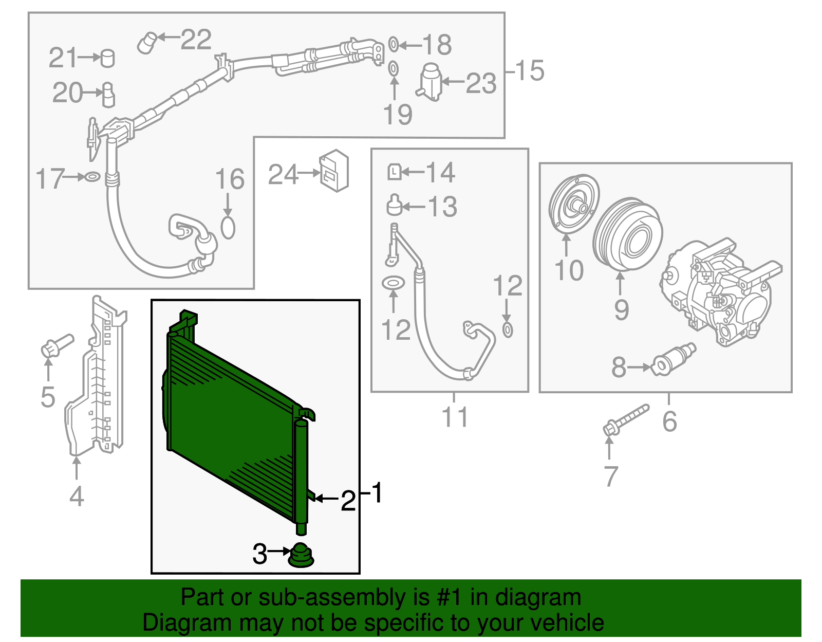 97606-D5000 - Condenser 2017-2018 Kia Optima | Kia.Parts Store