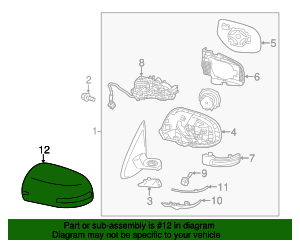 2014-2022 Mitsubishi Cover, Door Mirror, Otr R 7632B766 | OEM Parts Online