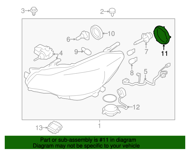 2012-2017 Subaru Outer Cover 84953FJ000 | Subaru Parts Store