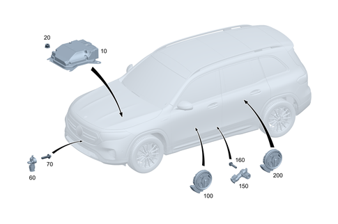 Belt Locking Retractor, Airbag and Sidebag for 2024 Mercedes-Benz GLB ...