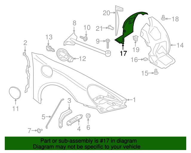 981-504-504-01 - Fender Splash Shield 2013-2024 Porsche ...