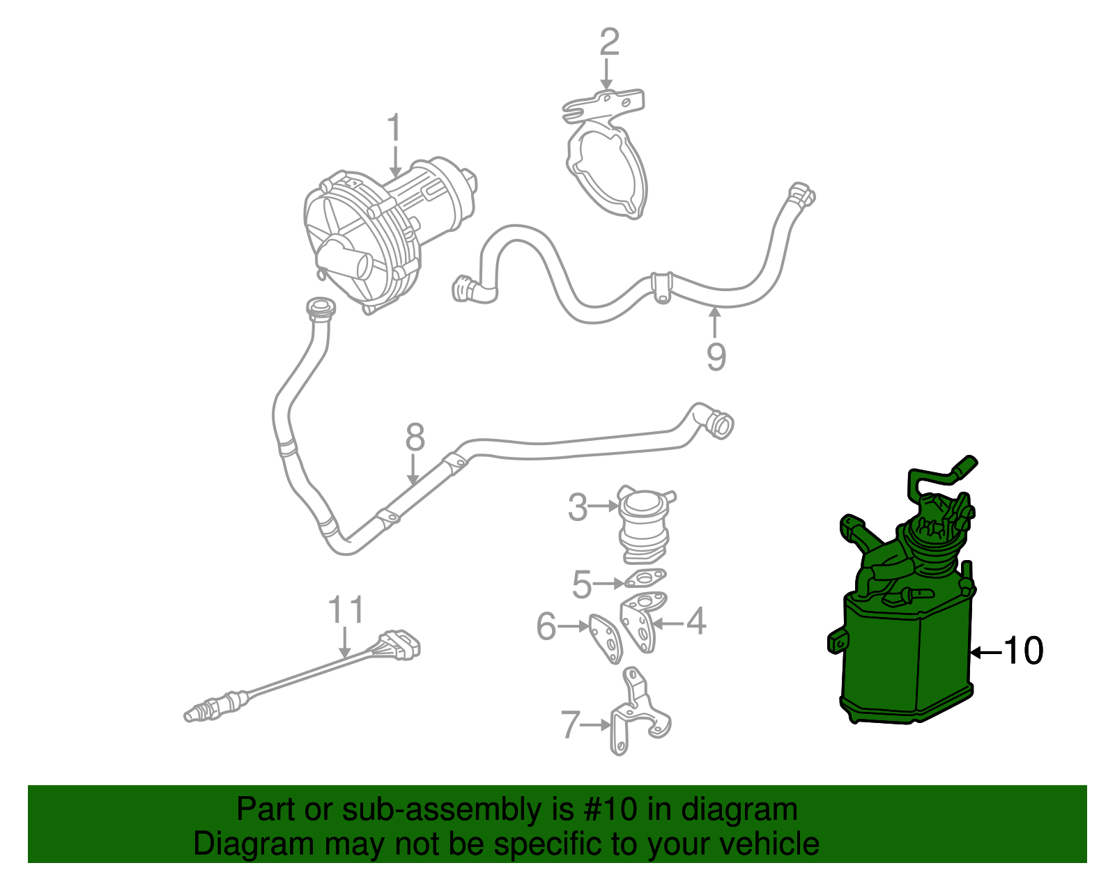 2003-2010 Volkswagen Beetle Vapor Canister 1C0-201-797-N | VW Direct ...