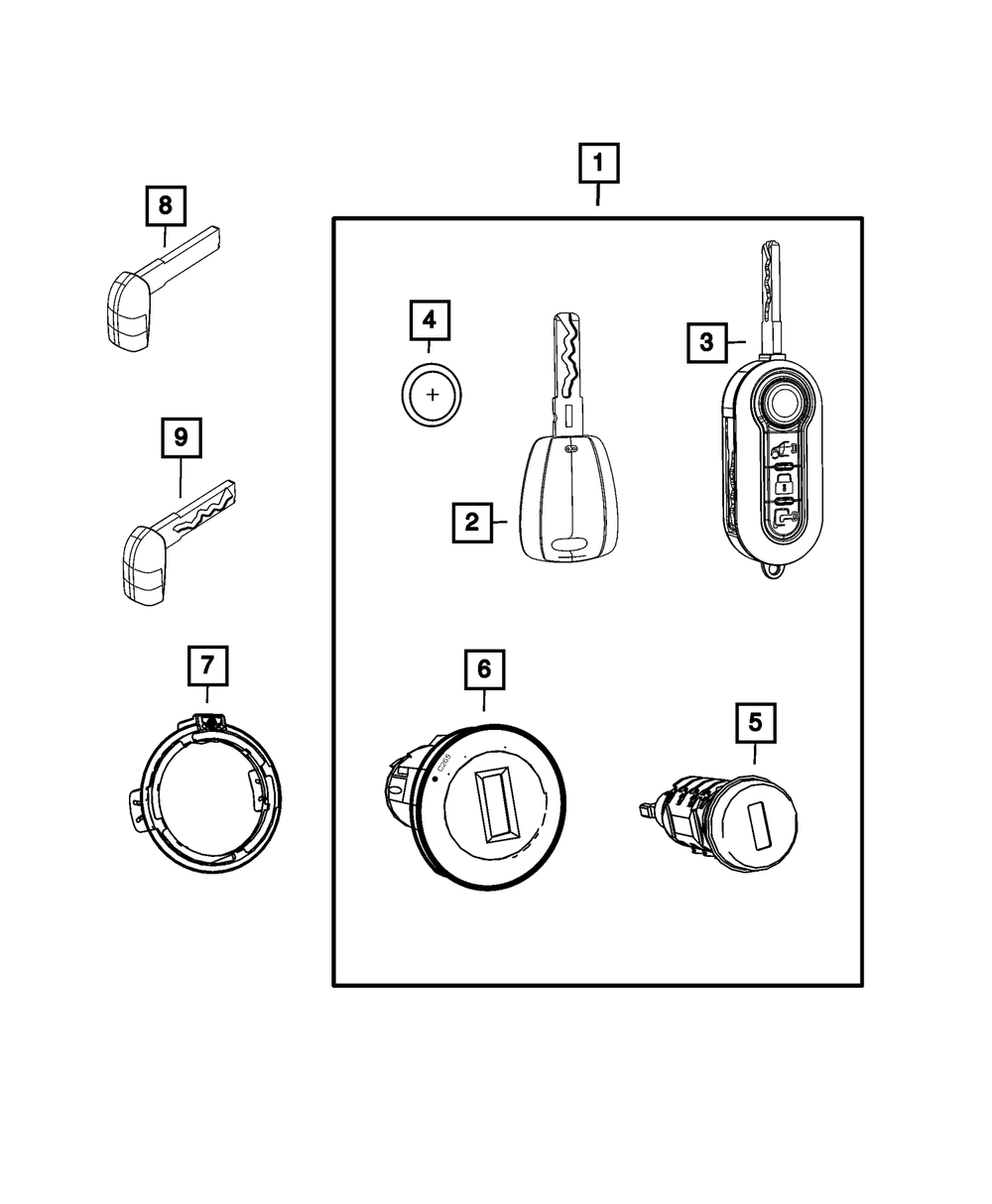 2018-2021 Ram Blank Key 68435275AA | My Mopar Parts