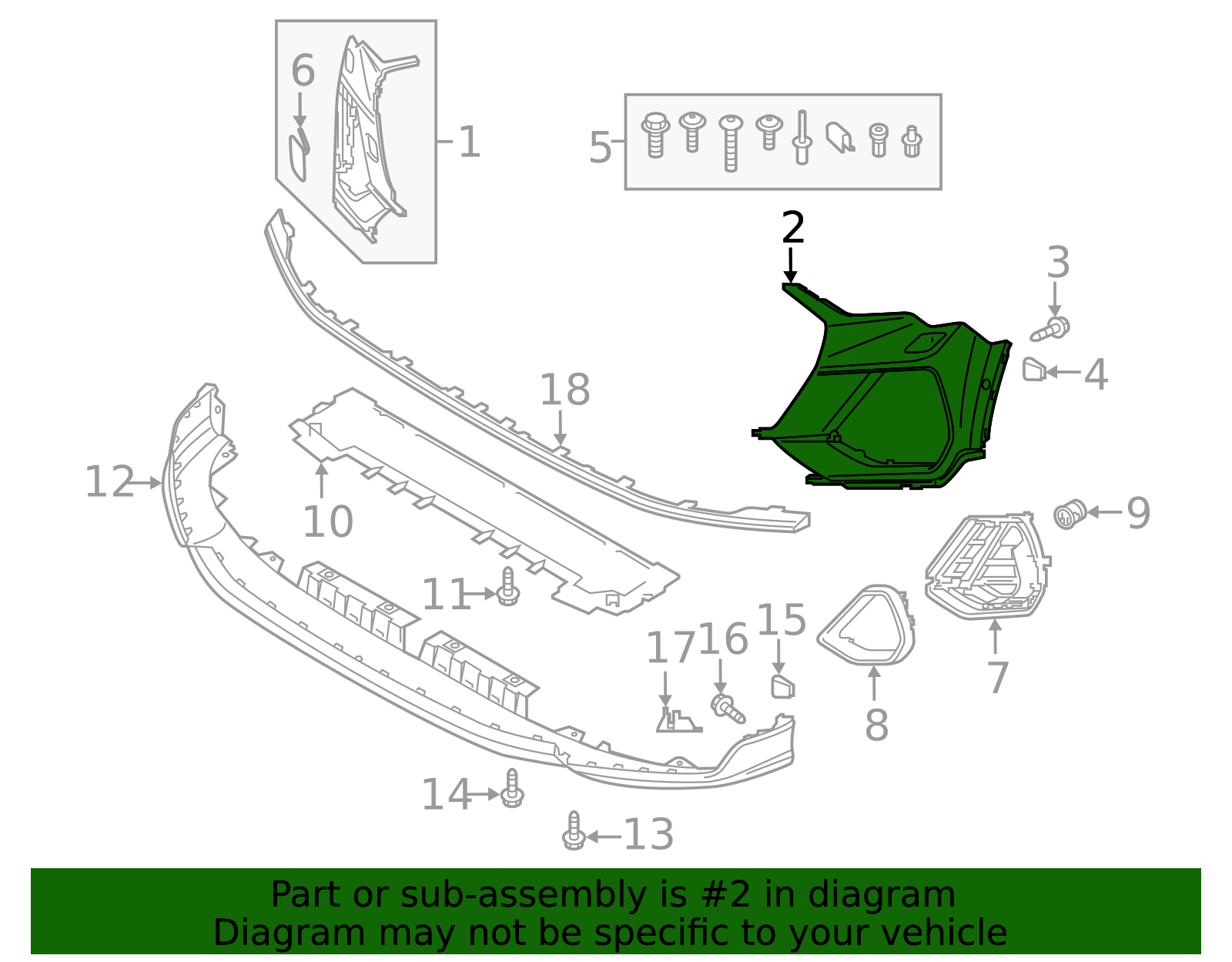 2019-2021 Audi Q3 Bumper Cover 83A-807-107-G-GRU | Audi USA Parts