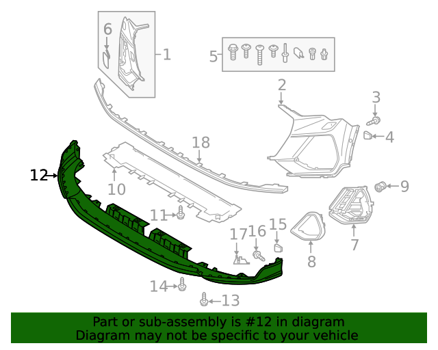 2019-2022 Audi Q3 Spoiler 83A-807-061-B-GRU | Audi USA Parts
