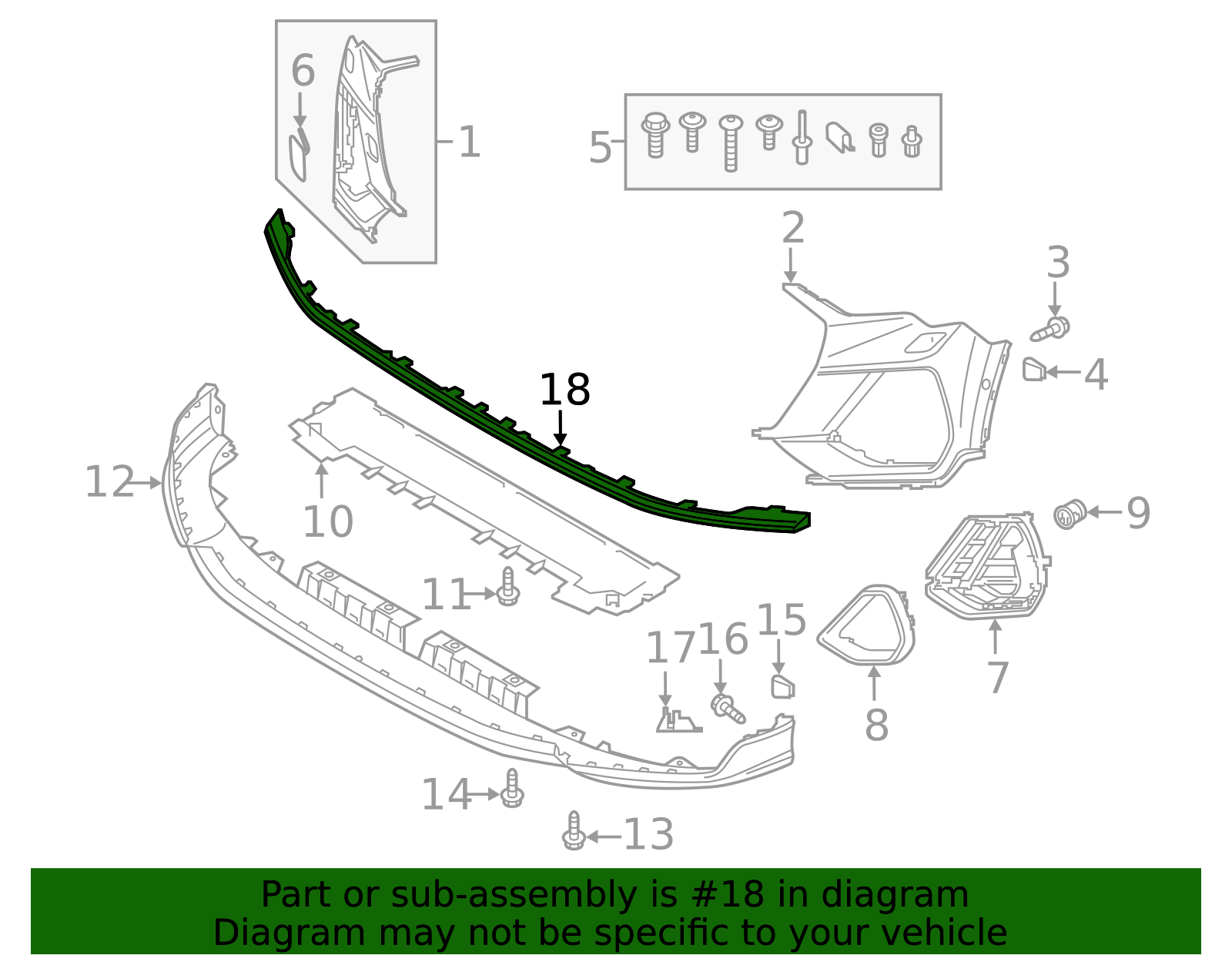 2019-2023 Audi Q3 Bumper Trim 83A-853-643-T94 | Genuine Audi Parts