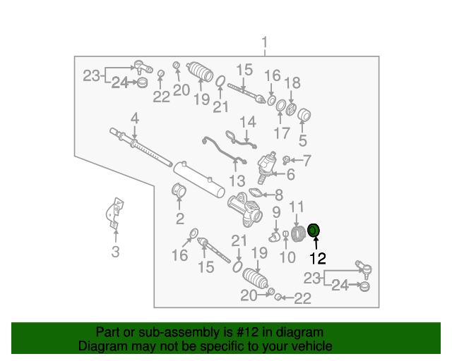 2007-2009 Kia Yoke Lock Nut 57718-2F000 | TascaParts.com