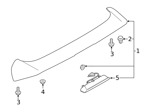 2019-2024 Subaru Ascent Spoiler 96031XC00ANN | Subaru Parts Shop