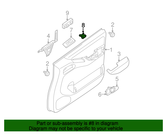 2005-2021 Nissan Switch Bezel Clip 01554-00261 | TascaParts.com