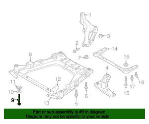 54459-EN01B - Suspension Cross-Member Mount Bolt - 2007-2024 Nissan ...