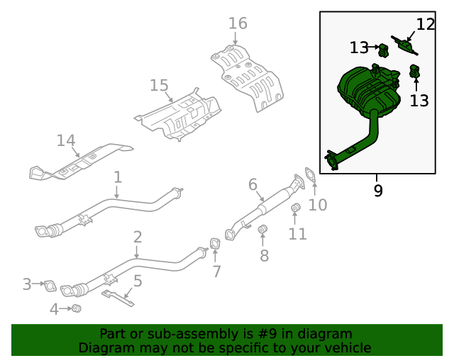 28710-G9000 - Exhaust Muffler 2019-2021 Genesis G70 | AutoNation Parts
