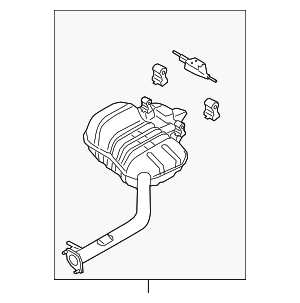 2019-2021 Genesis G70 Rear Muffler 28710-G9400 | World OEM Parts Hyundai